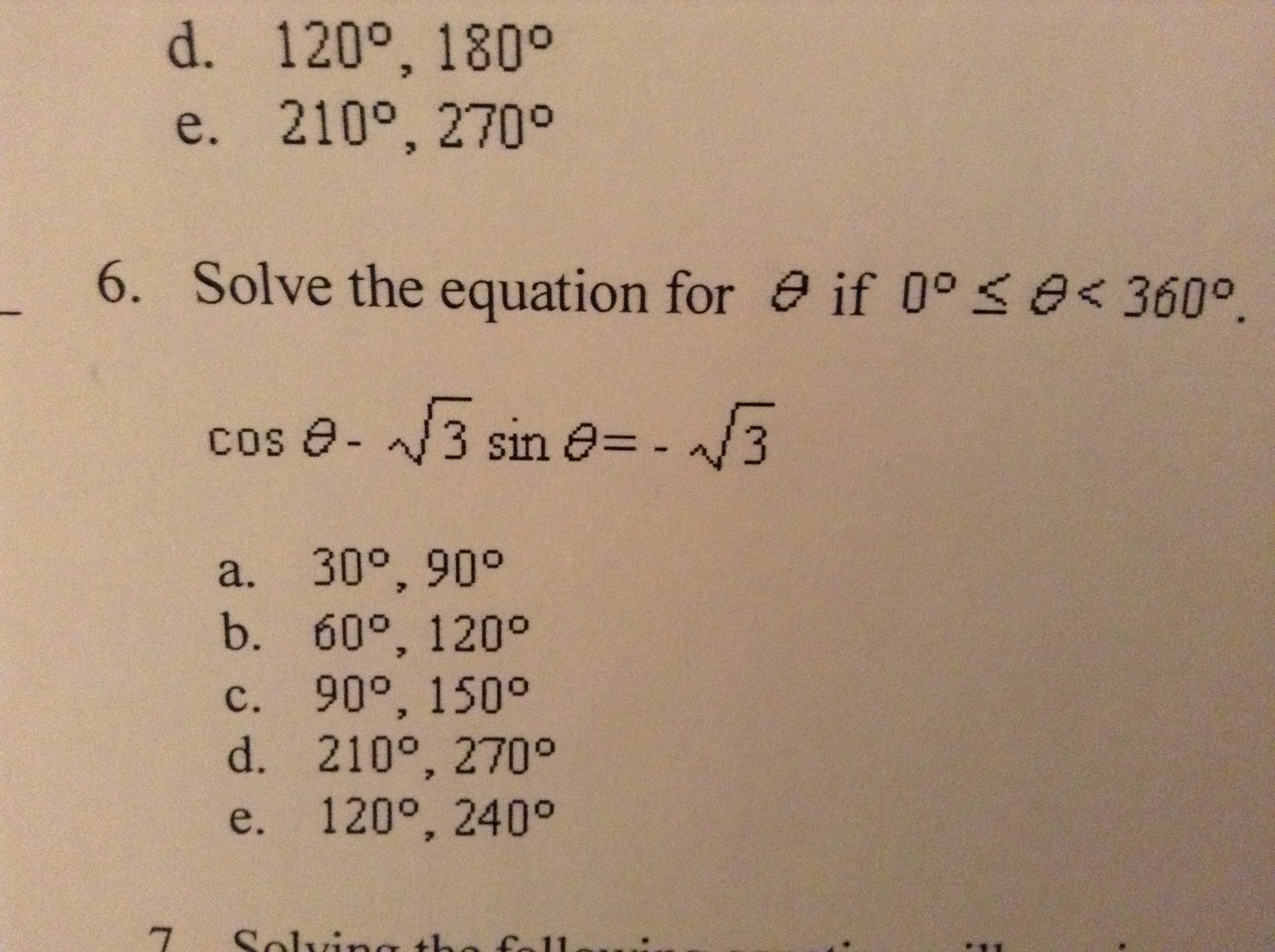 Solved Solve the equation for theta if 0 degree le theta le | Chegg.com