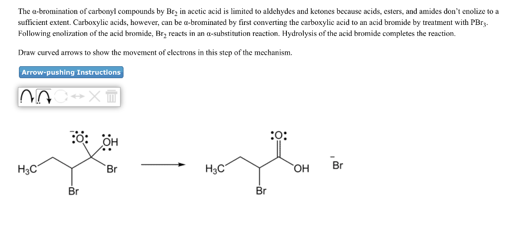 Solved The ?-bromination of carbonyl compounds by Br-in | Chegg.com