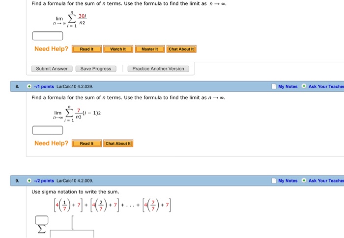 Solved Find a formula for the sum of n terms, Use the | Chegg.com