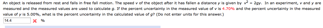 Solved An Object Is Released From Rest And Falls In Free 