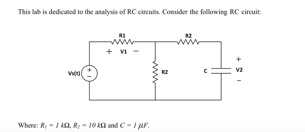 Solved This lab is dedicated to the analysis of RC circuits. | Chegg.com