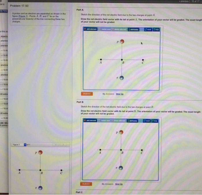 Solved A proton and an electron are separated as shown in | Chegg.com