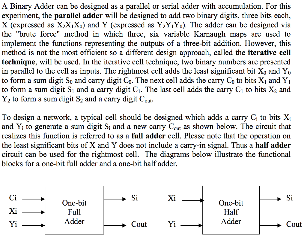 Solved Design a three-bit adder circuit using half-adder and | Chegg.com
