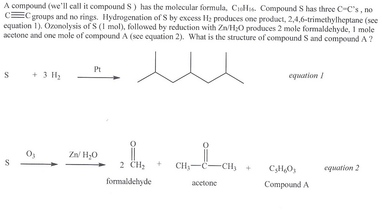Solved What is the structure of compound S and compound A? | Chegg.com
