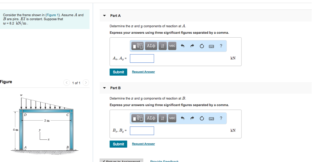 Solved Part A Consider the frame shown in (Figure 1). Assume | Chegg.com