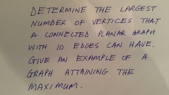 Solved Determine the largest number of vertices that a | Chegg.com