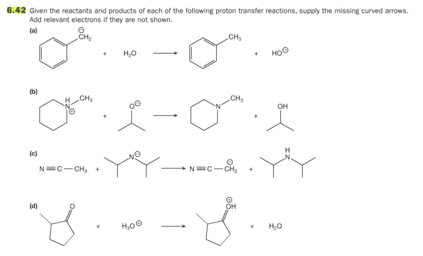 Solved Given The Reactants And The Products Of Each Of The