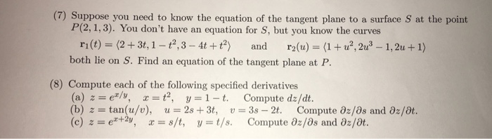 Solved Suppose you need to know the equation of the tangent | Chegg.com