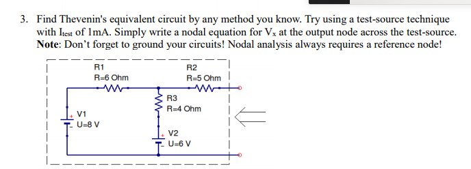 Solved Find Thevenin's equivalent circuit by any method you | Chegg.com