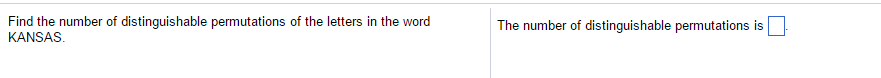 Solved Find The Number Of Distinguishable Permutations Of
