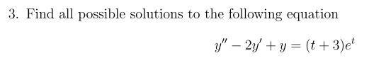 Solved 3. Find all possible solutions to the following | Chegg.com