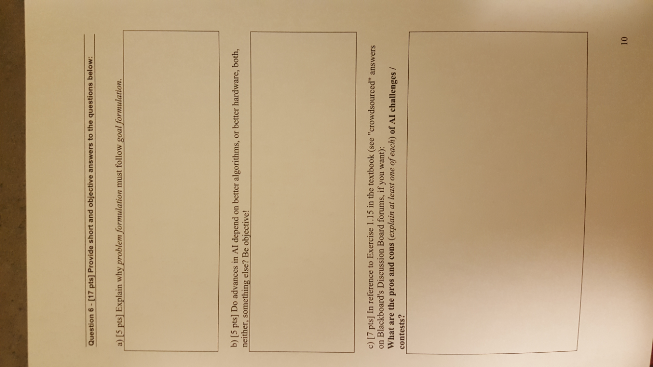 Solved Artificial Intelligence Homework: Please answer any | Chegg.com
