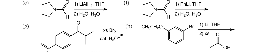 Solved O 1) LiAlH4, THF 2) H20, H30+ 1) PhLi, THF 2) H2O, | Chegg.com Solved O 1) LiAlH4, THF 2) H20, H30+ 1) PhLi, THF 2) H2O, | Chegg.com
