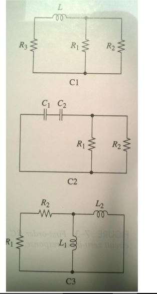 Solved A: Find the time constants in the circuits C1, C2, | Chegg.com