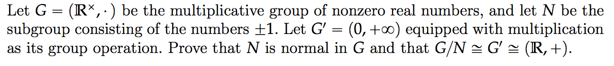 Solved Let G = (R^X) be the multiplicative group of nonzero | Chegg.com