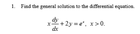 Solved Find the general solution to the differential | Chegg.com