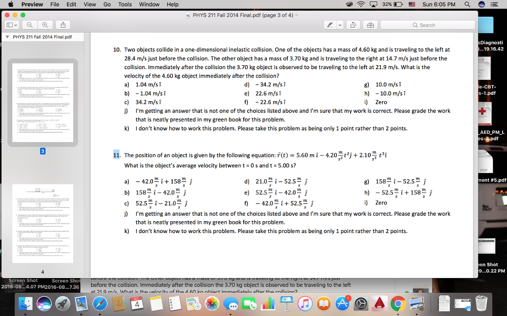 Solved Two Objects Collide In A One Dimensional Inelastic