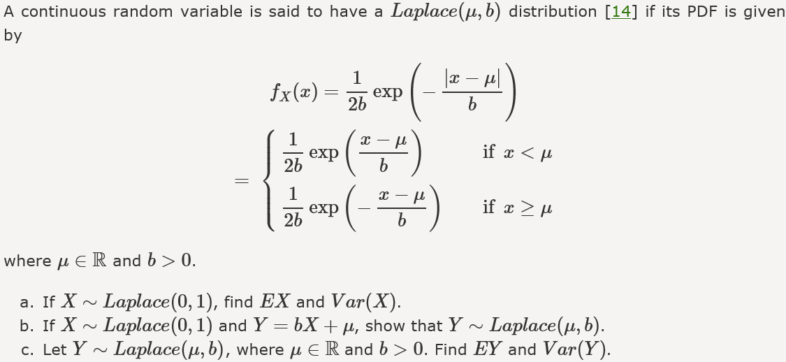 A continuous random variable is said to have a | Chegg.com