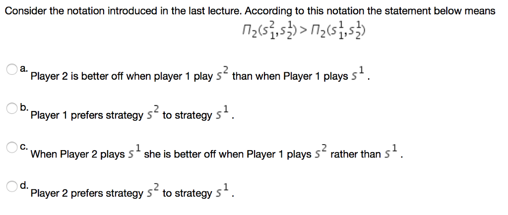 Solved Consider the notation introduced in the last lecture. | Chegg.com