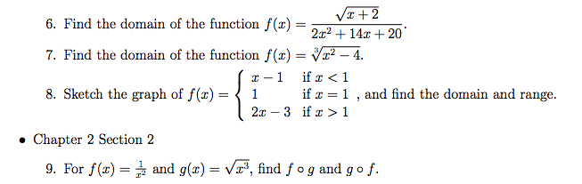 Solved Find The Domain Of The Function F X Squareroot X