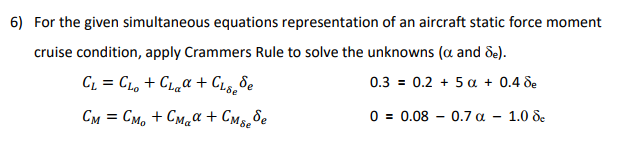 Solved 6) For the given simultaneous equations | Chegg.com