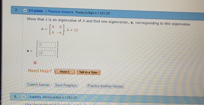 Solved Show that lambda is an eigenvalue of A and find one | Chegg.com