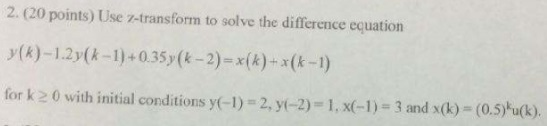 Solved Use z-transform to solve the difference equation | Chegg.com