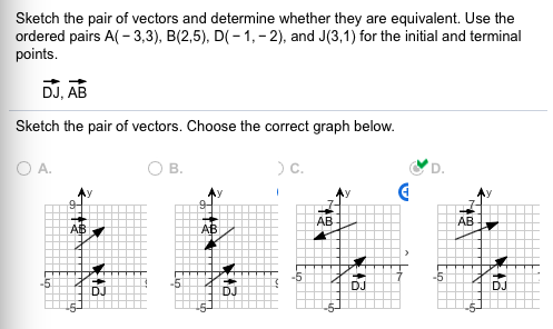 Solved Sketch the pair of vectors and determine whether they | Chegg.com
