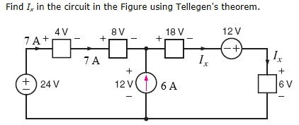 Solved Find Ix in the circuit in the Figure using Tellegen's | Chegg.com