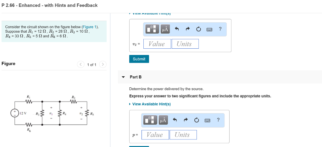 Solved P 2.66 Enhanced -with Hints and Feedback Consider the | Chegg.com
