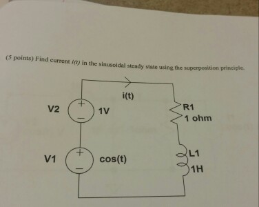 Solved Find current f(t) in the sinusoidal steady state | Chegg.com
