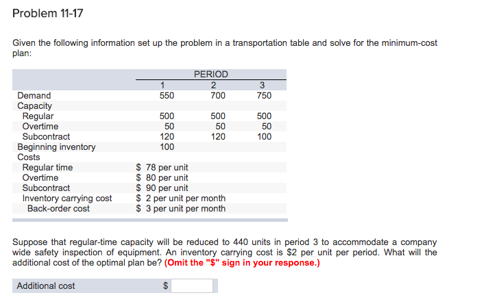 Solved Given the following information set up the problem in | Chegg.com