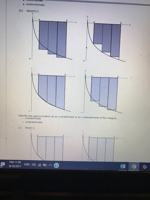 Solved - e underestimate (b) RIGHT(3) Identfy the | Chegg.com