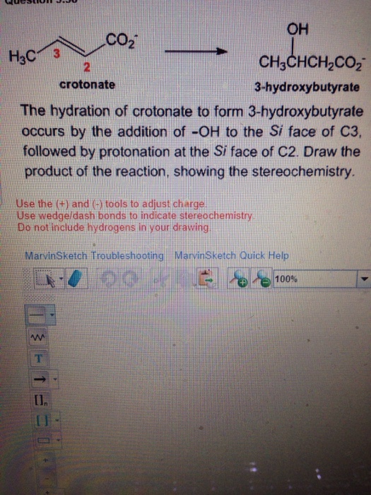 The hydration to crotonate to form 3-hydroxybutyrate | Chegg.com