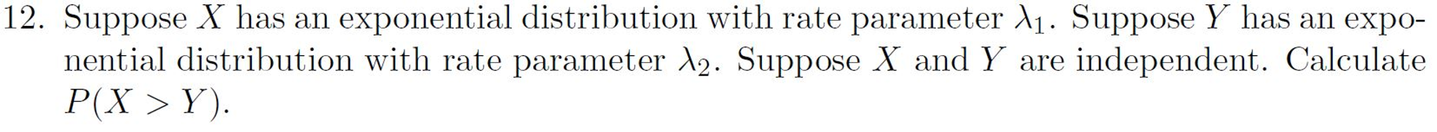 Solved Suppose X has an exponential distribution with rate | Chegg.com