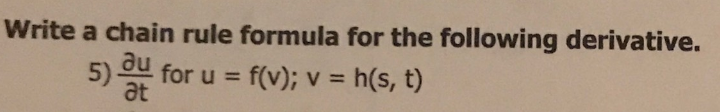 Solved Write a chain rule formula for the following | Chegg.com