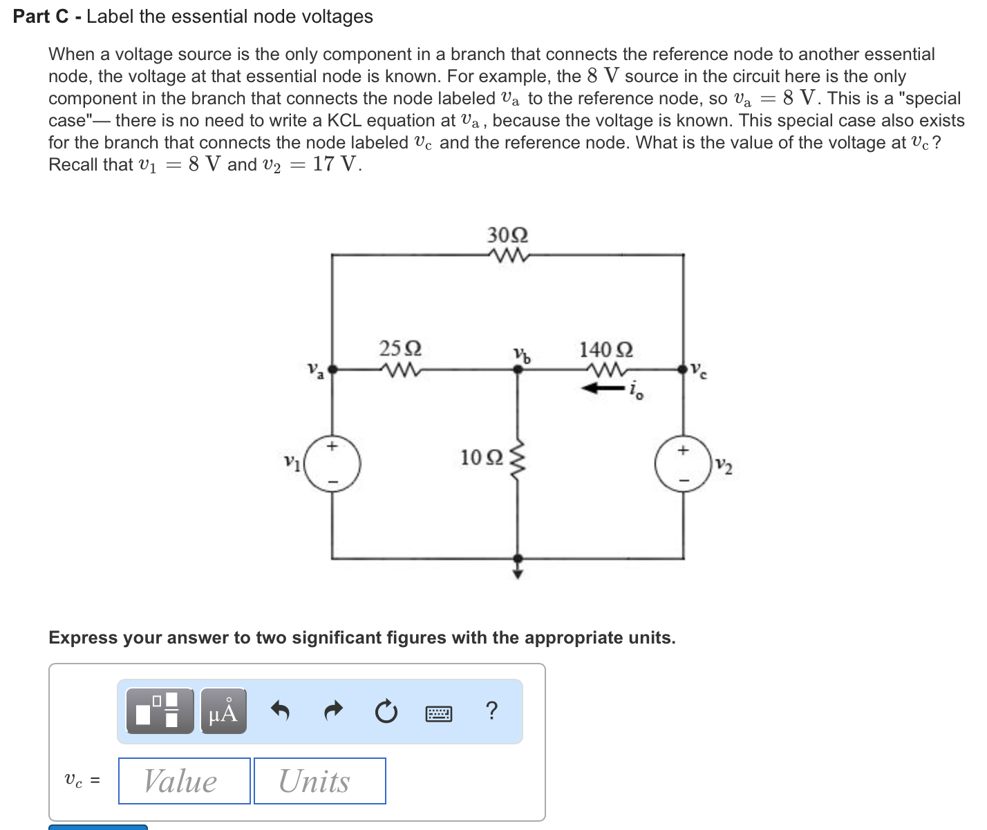 Solved Label the essential node voltages When a voltage | Chegg.com