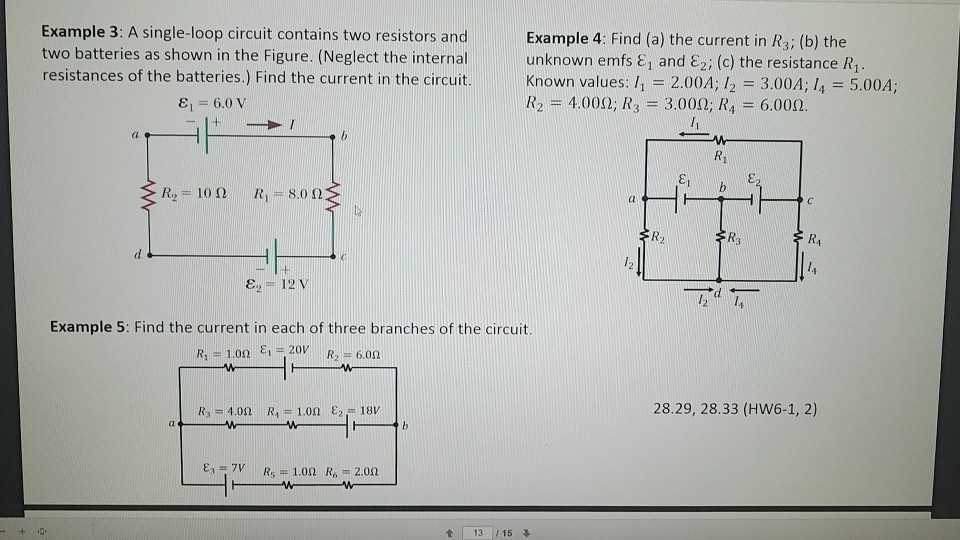 Solved Example 3: A single-loop circuit contains two | Chegg.com