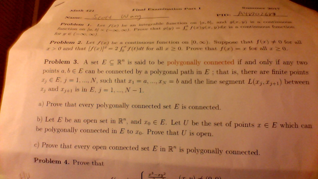 Solved Let F X Be Integrable Function On [a B And G X