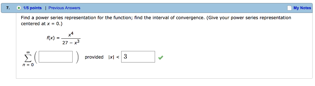 Solved 7. 1/5 points | Previous Answers My Notes Find a | Chegg.com Solved 7. 1/5 points | Previous Answers My Notes Find a | Chegg.com