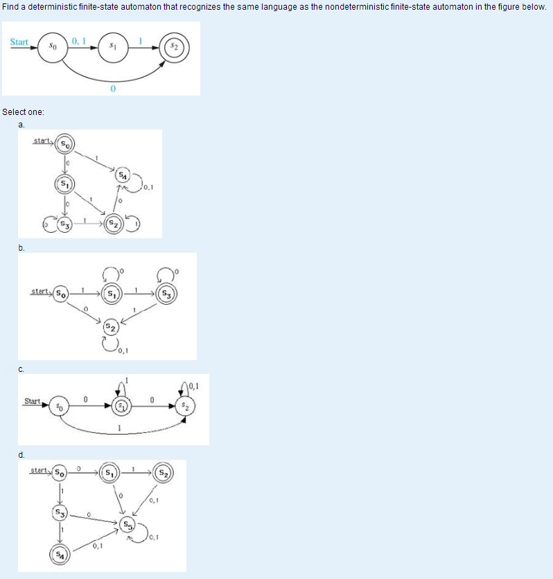Solved Find A Deterministic Finite State Automaton That