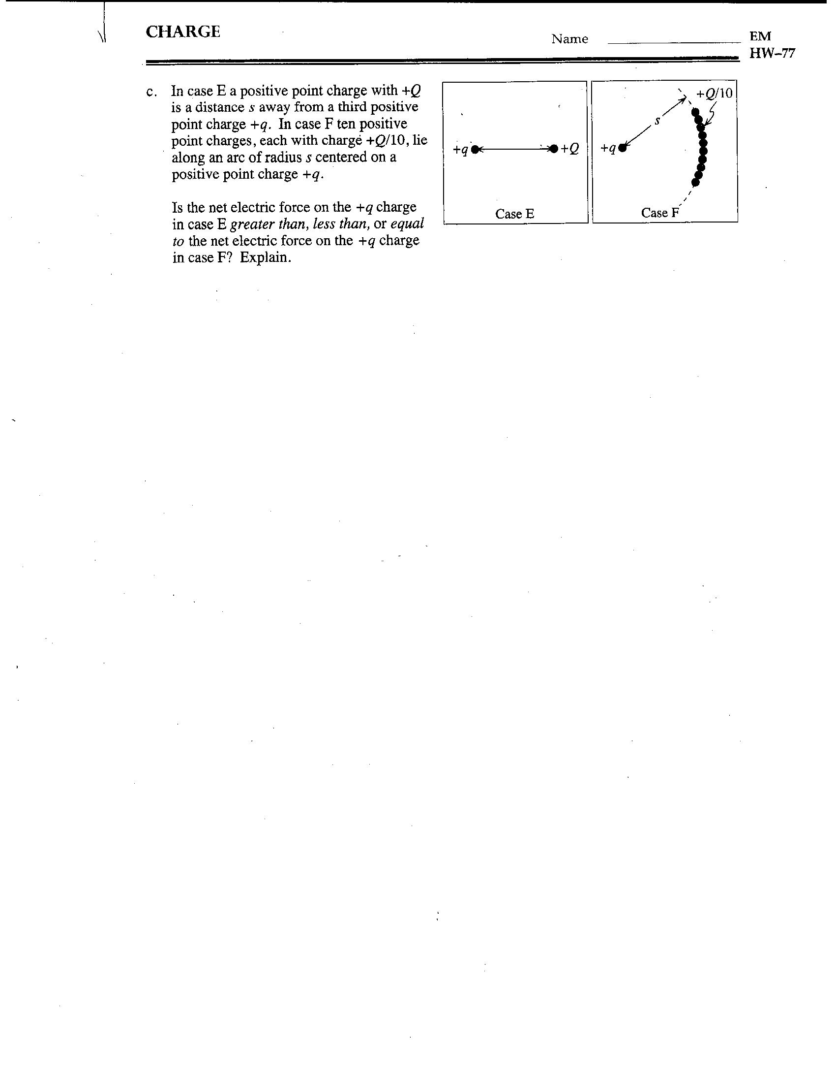 Solved In case E a positive point charge with +Q is a | Chegg.com