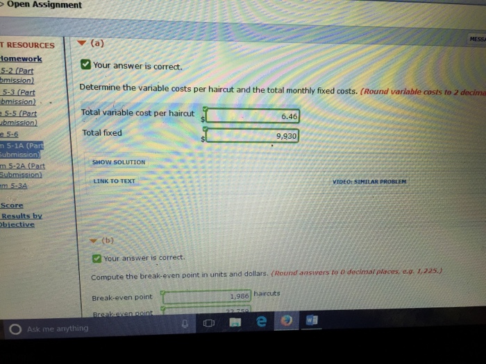 Solved MESSAGE MY INS OURCES work art on) Part on) Part ion) | Chegg.com
