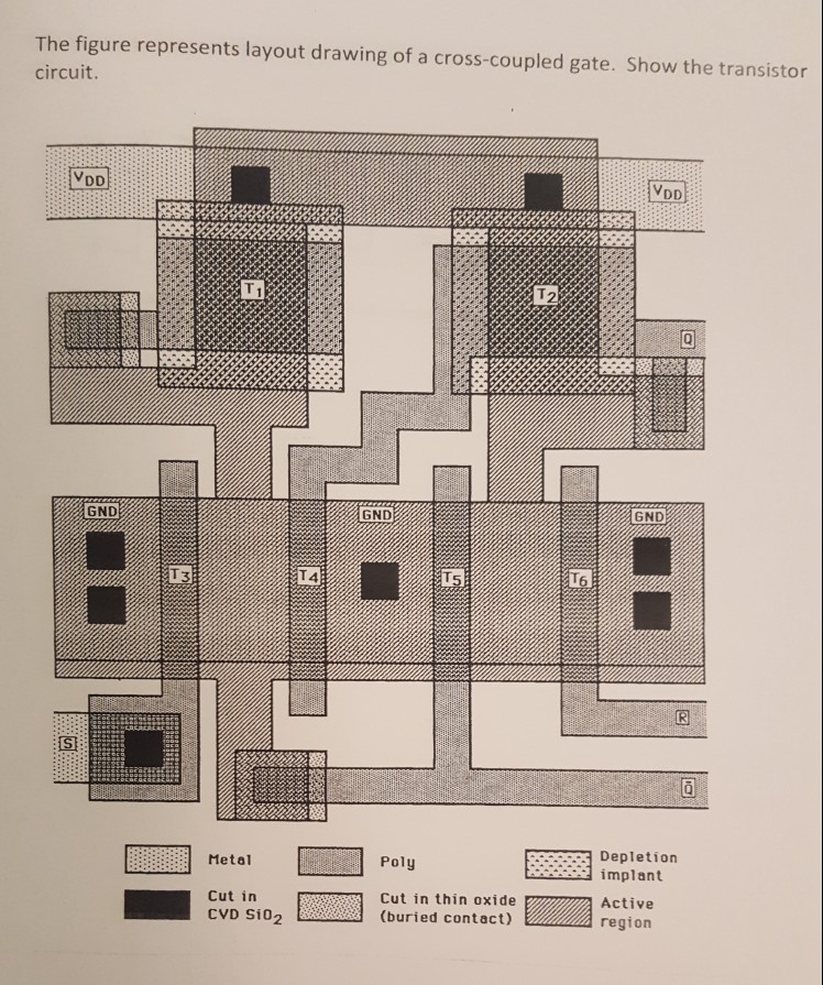 Solved The figure represents layout drawing of a | Chegg.com