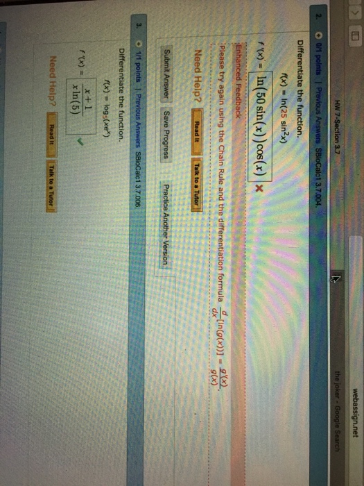 Solved Differentiate the function f(x) = ln (25 sin^2 x) | Chegg.com