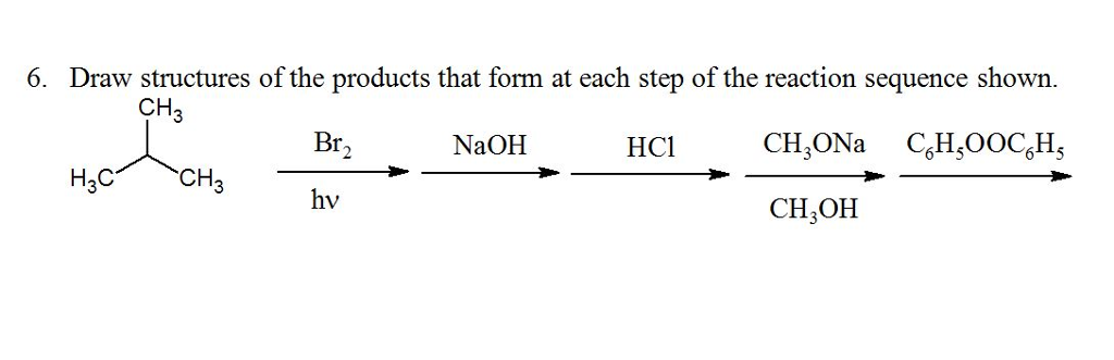 Solved Draw structures of the products that form at each | Chegg.com