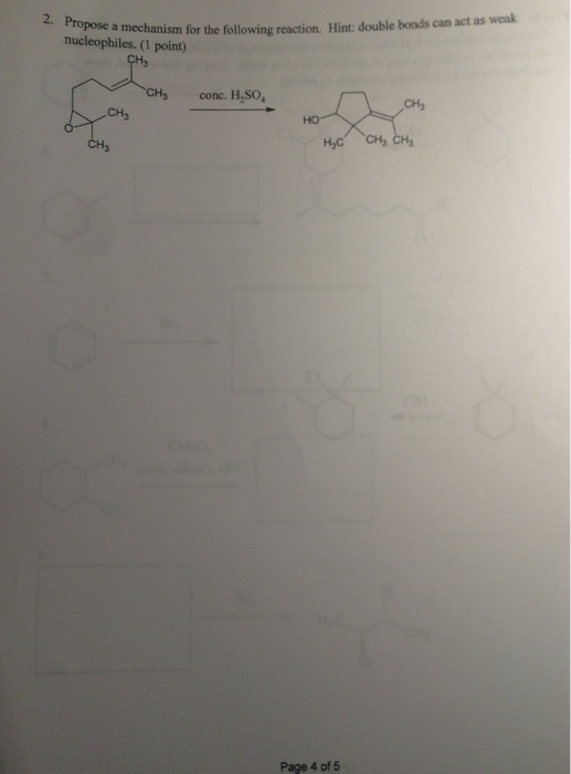 Solved 2. Propose a mechanism for the reaction. Hint: double | Chegg.com