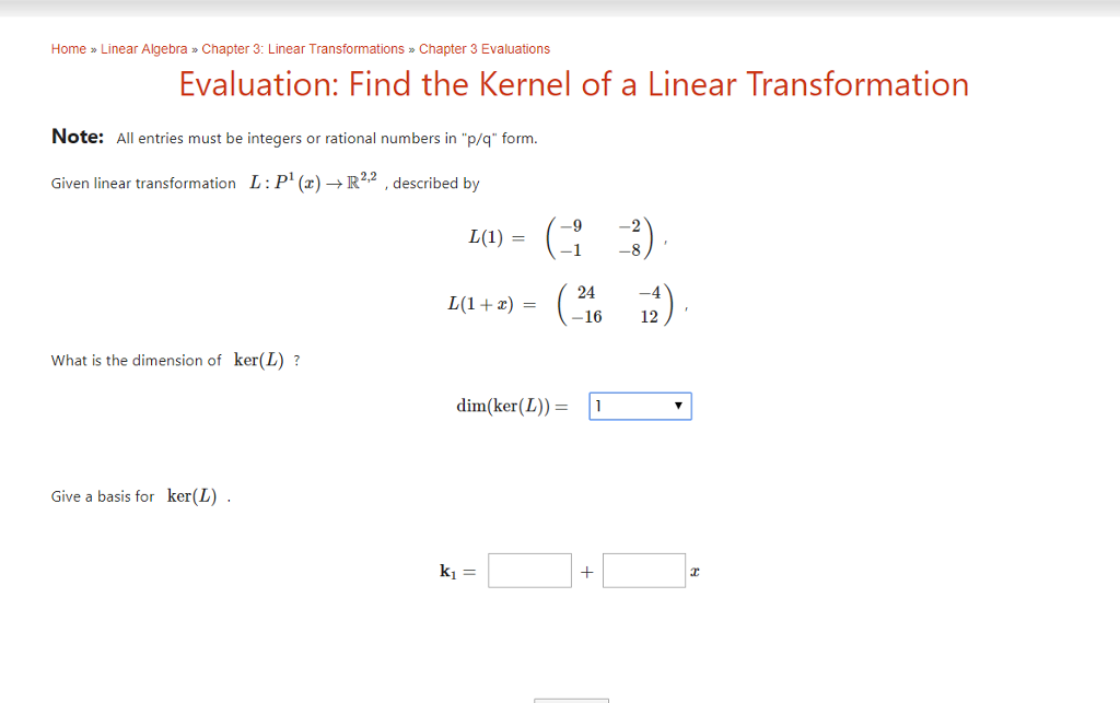 Solved Home » Linear Algebra » Chapter 3: Linear | Chegg.com