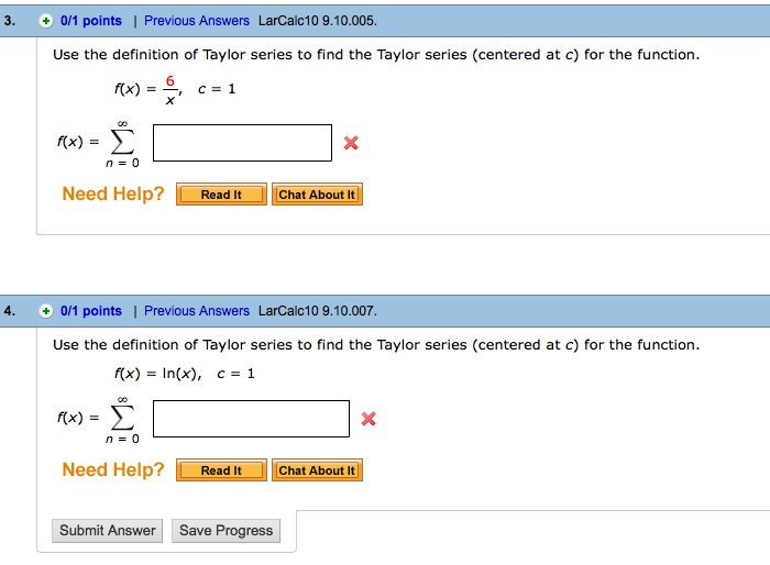Solved Use the definition of Taylor series to find the | Chegg.com