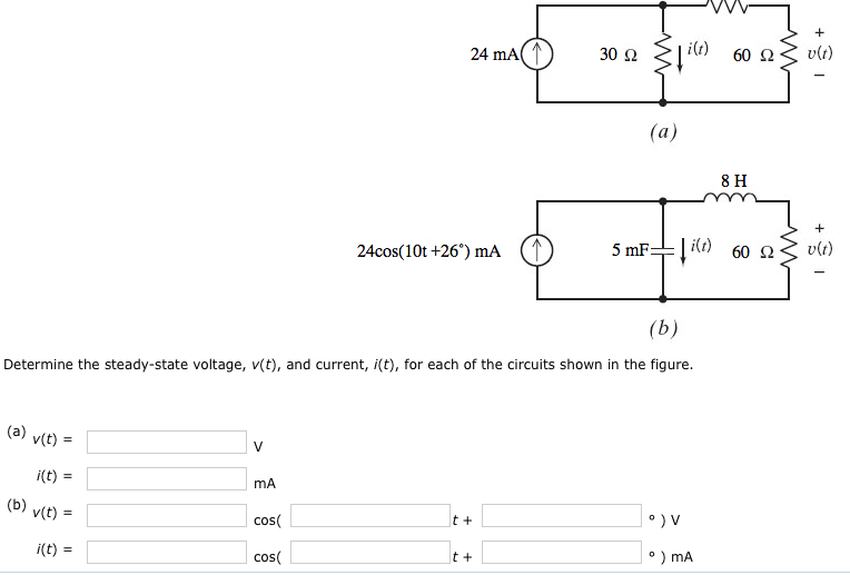 Solved Determine The Steady State Voltage V T And